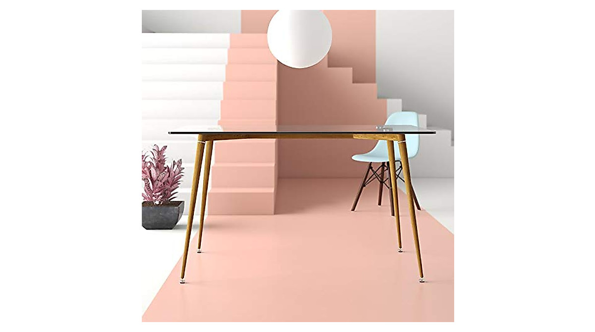 IDS Home Office Desk - Modern Tempered Glass Computer Table