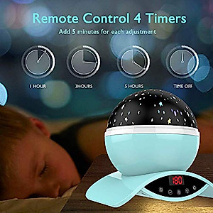 Elecstars Night Lights, Rechargeable Star Projector with Remote Control and Timer Auto Off Design, Rotating Projection Lighting Lamp, Room Decor. (Green)…