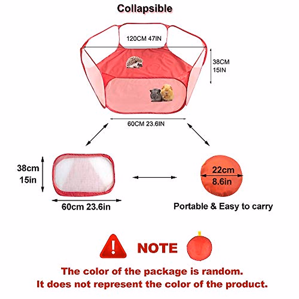 Amakunft 2 Pcs Large Guinea Pig Bed Mat, Rabbit Sleep Bed, 17.7x13.7x2 Inches, Small Animal Playpen for Bunny/Chinchilla/Hedgehog