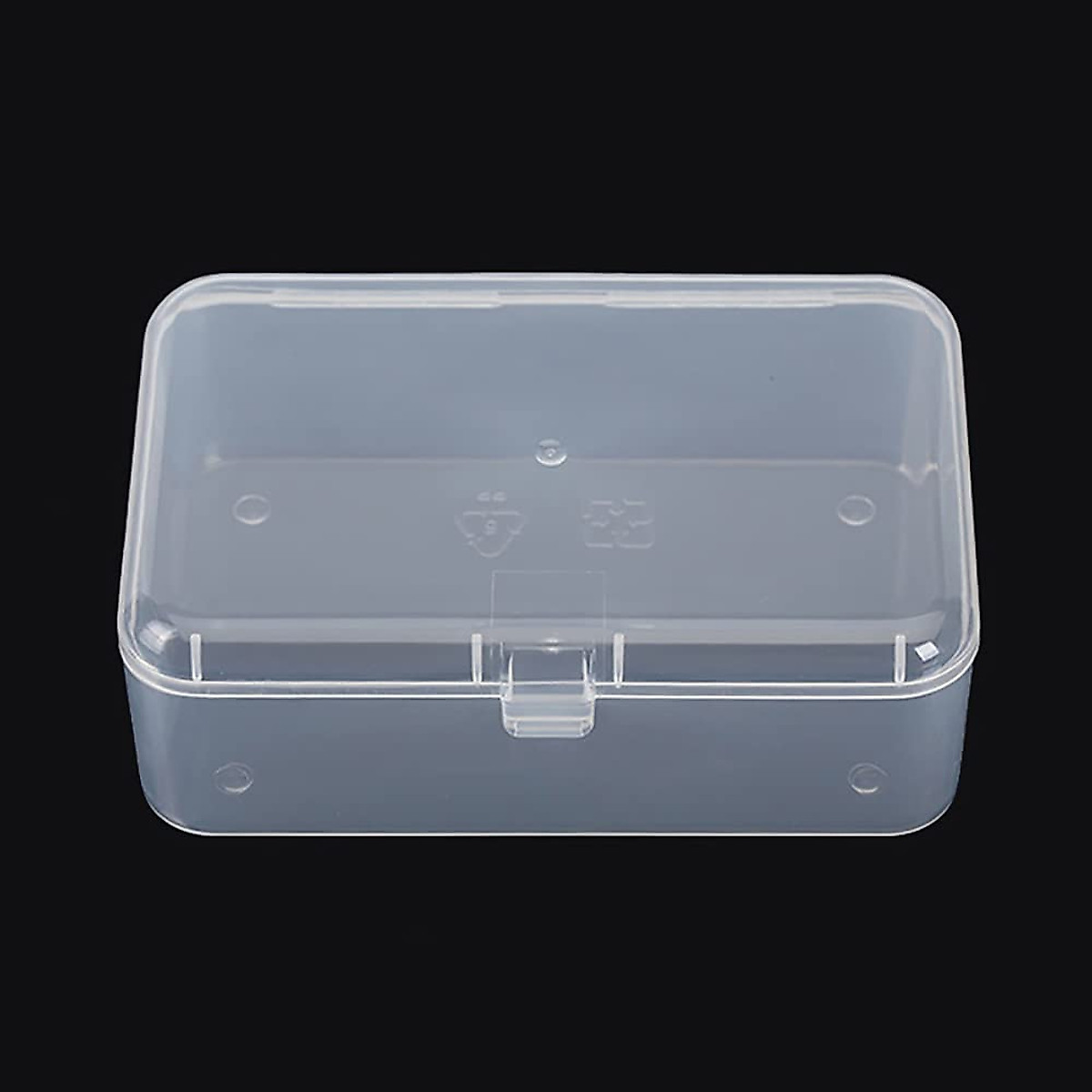 4 Pcs Clear Plastic Storage Containers Small Bead Organizer Boxes Portable Travel Pill Cases with Hinged Lid