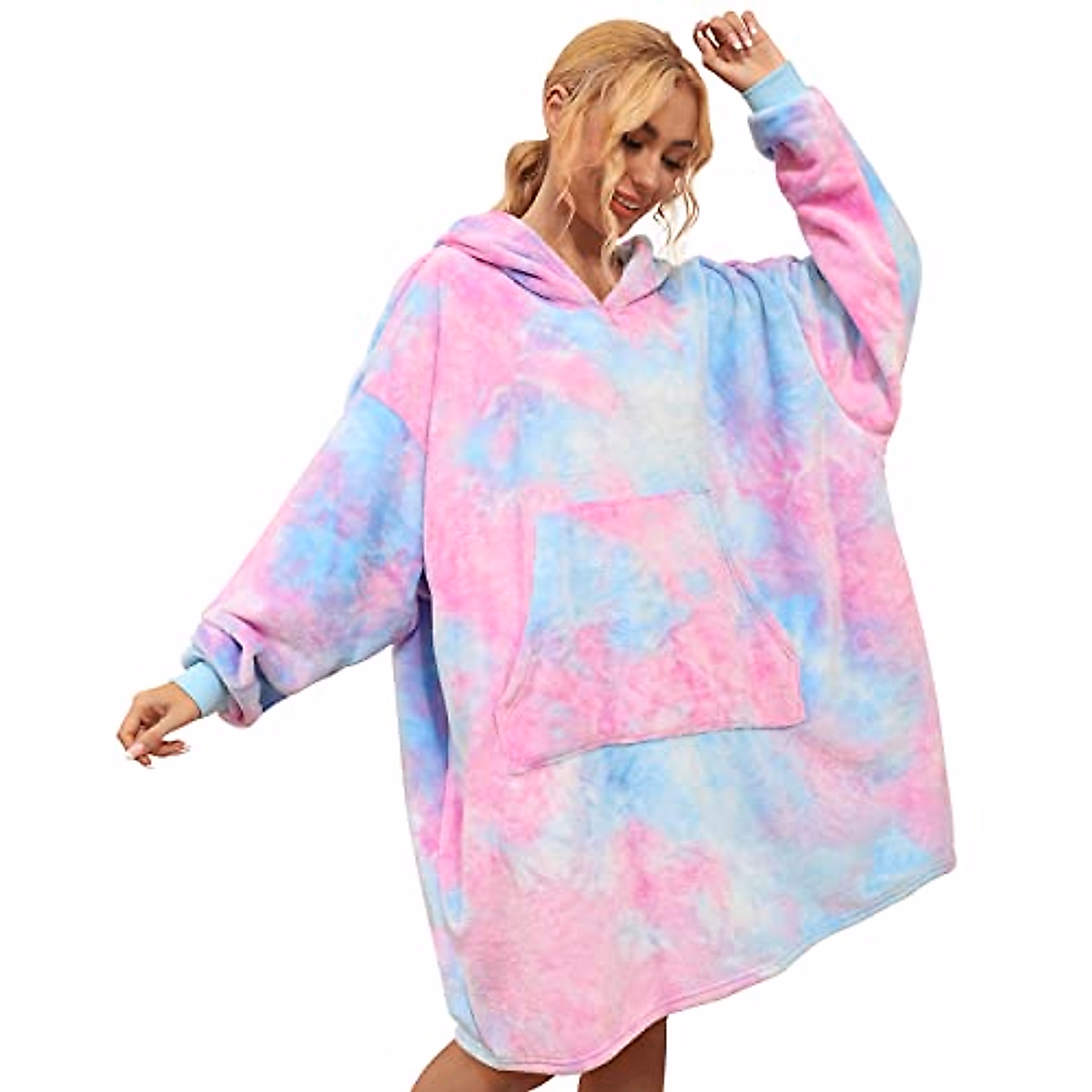 Wearable Blanket Hoodie for Women Girls - Fleece Oversized Sweatshirt Blanket Christmas Birthday Gifts Ideas, Super Soft Warm Sherpa Fuzzy Hoodie, Comfortable Giant Hooded Blanket for Adult Teen Kid