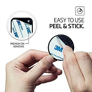 Spigen Kuel MP4-P Metal Plates for Magnetic Car Mount Phone Holder QNMP Compatible (4 Pack - 2 Round, 2 Rectangle) - Black