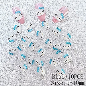 50 Pcs Cute Nail Charms for Acrylic Nails Art Supply Resin Kawaii Nail Jewels Design Cartoon Nail Art Charms Cute Nail Rhinestones Decoration Accessories 0.39 * 0.35 inch