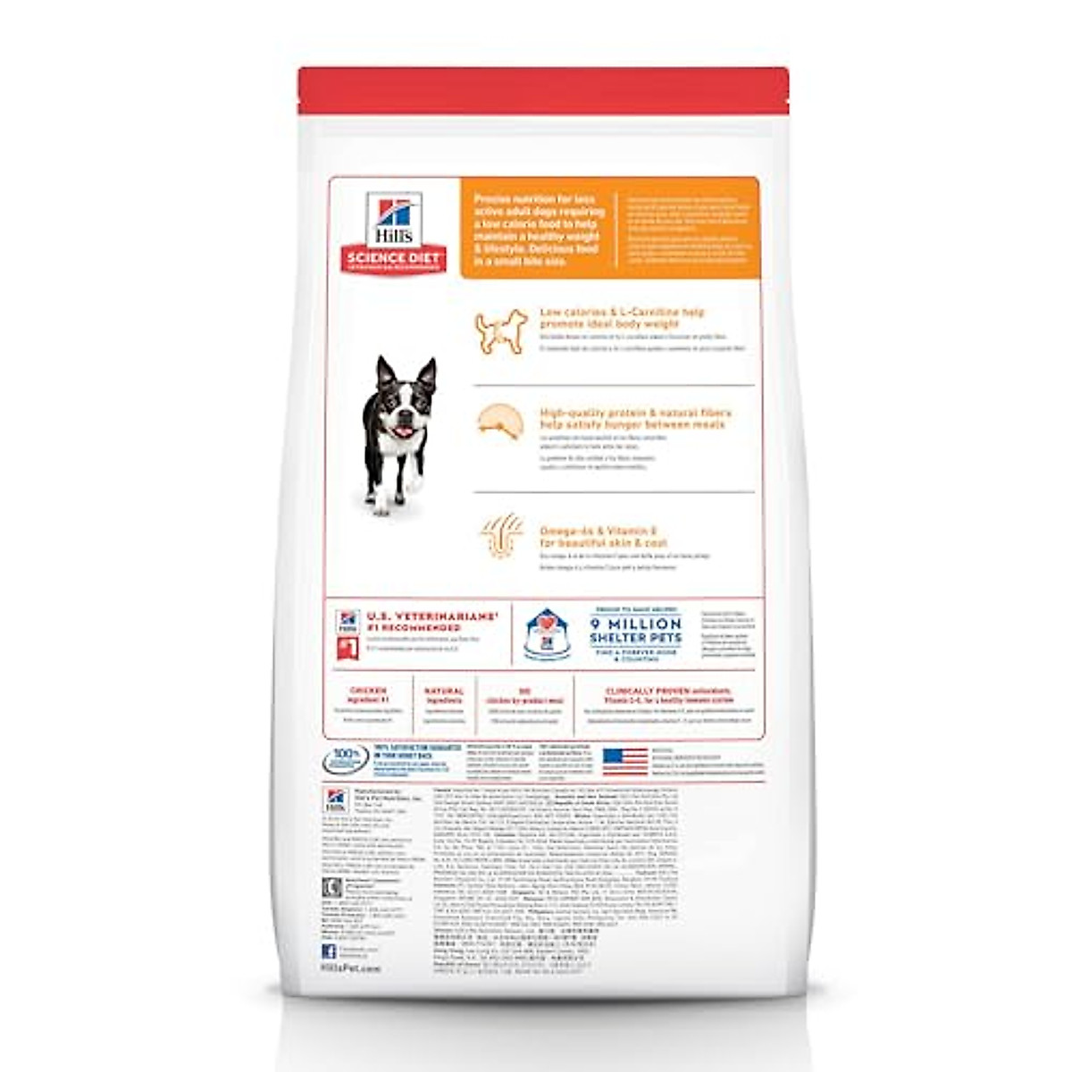 Hill's Science Diet Light , Adult 1-6, Weight Management Support, Dry Dog Food, Chicken & Barley, 15 lb Bag