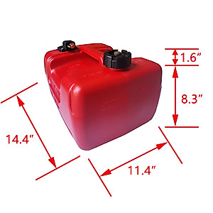 iFJF Marine Fuel Tank 12L/3 Gallon & 32-858104K08 Outboard Fuel Line Hose Kit 5/16" 10 Ft Replacement for Yamaha Marine Johnson Mercury Outboard 4 hp-200 hp