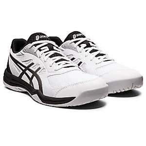 ASICS Men's UPCOURT 5 Volleyball Shoes, 8.5, WHITE/GUNMETAL