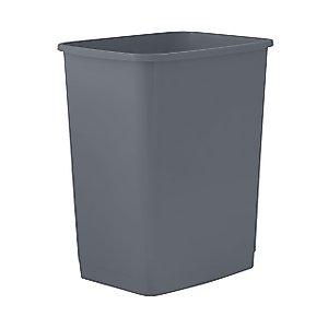 Superio Kitchen Trash Can 9 Gallon Slim Waste Bin 37 Qt Durable Plastic, Fit Small Spaces, Office, Bathroom, Under Counter, Dark Grey