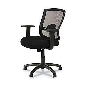 Alera ALEET42ME10B Etros Series 18.03 in. to 21.96 in. Seat Height Mesh Mid-Back Chair - Black