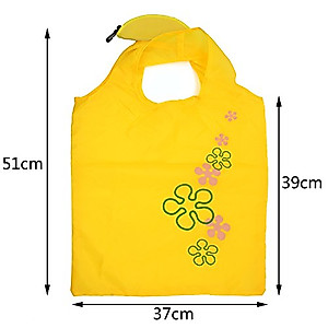 YUYIKES 10PCS Fruits Reusable Grocery Shopping Tote Bags Folding Pouch Storage Convenient for Travel