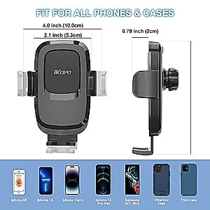 IKOPO Car Vent Phone Mount - Universal Air Vent Holder Clip Sturdiest Shockproof Mobile Cell Phone Mount Handsfree Stand Cradle for iPhone, Samsung, LG and More