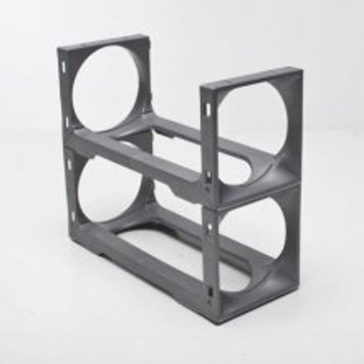 Stackable Modular Wine Rack - 12 Bottle Set (9 modules, 3 top Plates) Silver. Store up to 12 Bottles. Great for organizing and Creating Storage Space. by Stakrax