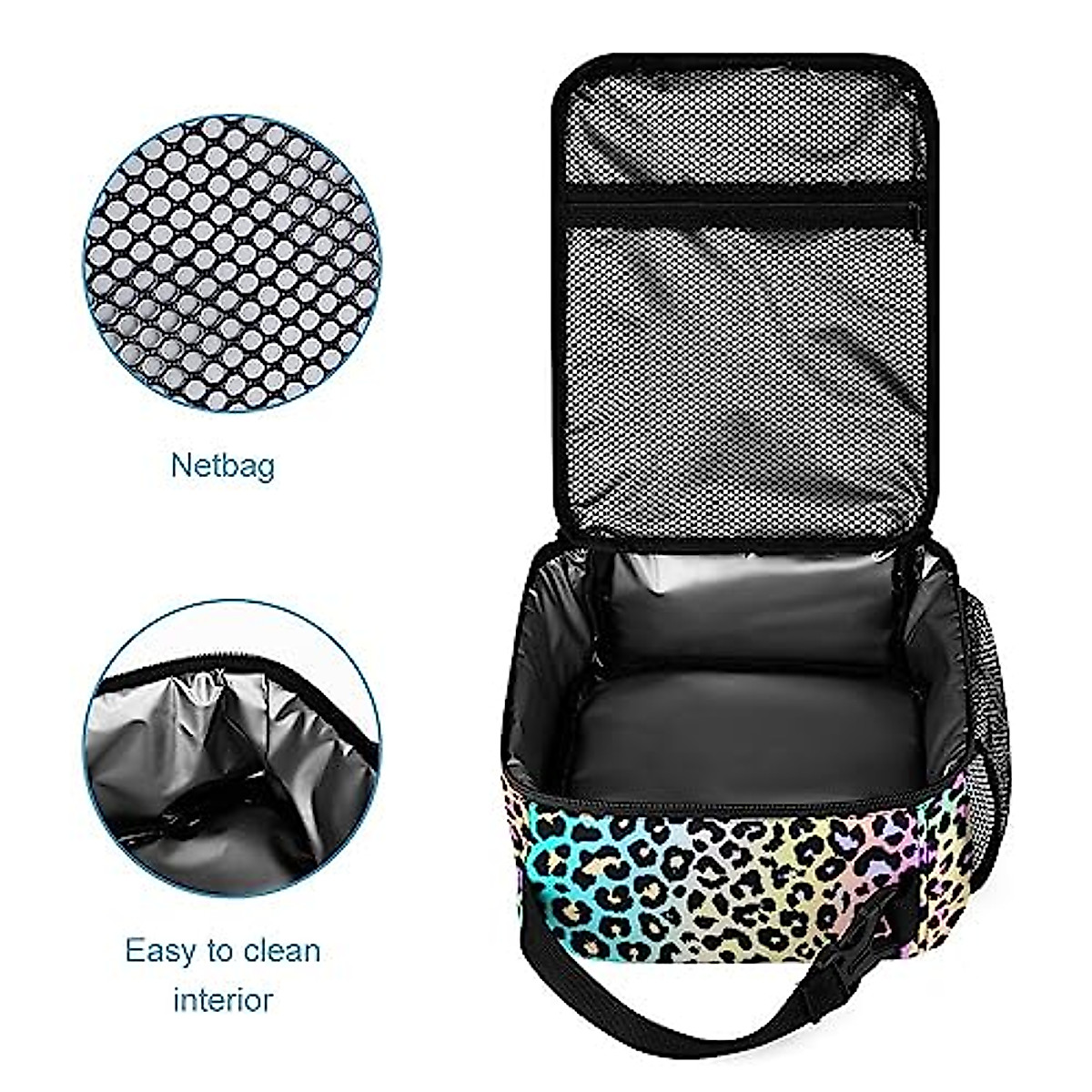 DTCCET Multi-Colored Leopard Backpack, Stylish Laptop Bag Classic Leopard Daypack with Multiple Pockets, Lightweight Shoulders Backpack (Colorful Leopard)