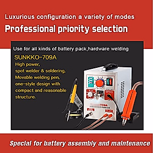 ZWJABYY 709A Battery Welding Machine,Pulse Spot Welder,110V-220V Battery Spot Welder and Soldering Station Portable,for 18650 Lithium-Ion Battery Pack Welding 0.3Mm Nickel Strip