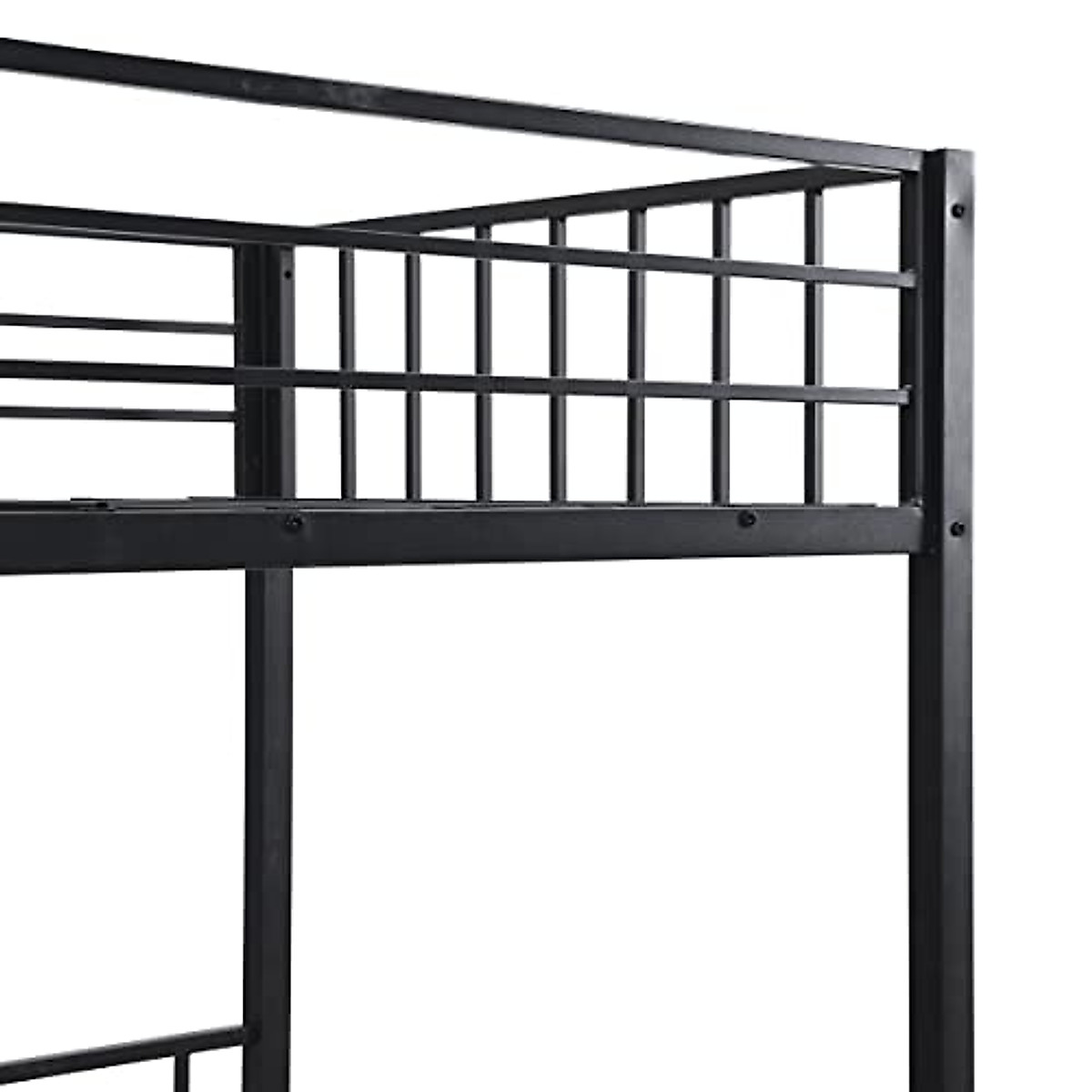 UBGO Triple Bunk Beds for Kids,Metal Triple Bunk Beds Twin Over Twin & Twin Bunk Bed Fame With Safety Guardrails and Ladders for 3,Three Twin Bunk Beds for Kids Teens Boys Girls, Space Saving,No Noise