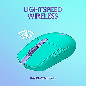 Logitech G305 LIGHTSPEED Wireless Gaming Mouse, Hero 12K Sensor, 12,000 DPI, Lightweight, 6 Programmable Buttons, 250h Battery Life, On-Board Memory, PC/Mac - Mint