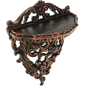 Ciieeo Wall Hanging Living Room Decorations Pot Stand Shelves Gold Wall Shelves Mount Sundries Holder Style Wall Holder Shelf Retro Storage Holder Antique Resin Household Hanging Board