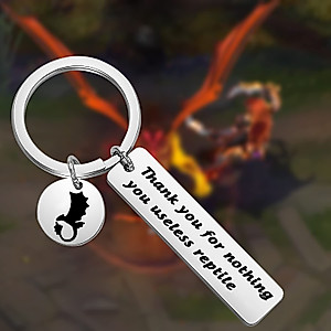 BAUNA Dragon Movie Inspire Keychain Anime Jewelry With Dragon Charm (Dragon Movie Keychain)