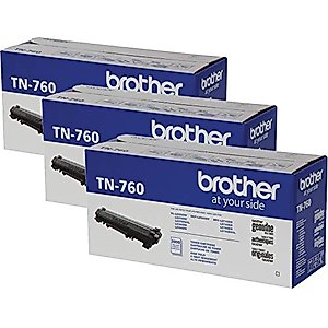Brother TN-760 DCP-L2550DW HL-L2350DW 2370 2370 2390 2395 MFC-L2710 L2750 2750DW XL Replacement Toner Cartridge (Black) in Retail Packaging / 3-Toner Cartridges