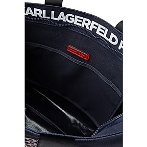 Karl Lagerfeld Paris Womens Kristen tote handbags, Logo Line Blue, One Size US