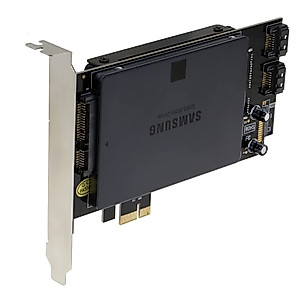 SEDNA - PCI Express (PCIe) Dual 2.5 Inch SSD / HDD Mounting Adapter (Short Double Side SSD Version) ( with Built in Power Circuit, no Need SATA Power Connector, ), SSD/HDD not Included
