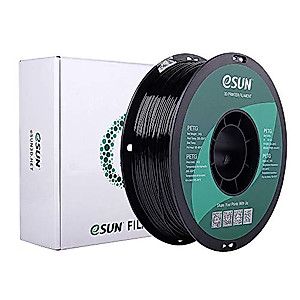 eSUN 3D 1.75mm PETG Black Filament 1kg (2.2lb), PETG 3D Printer Filament, Dimensional Accuracy +/- 0.03 mm, 1.75mm Solid Opaque Black