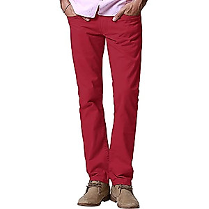 Match Men's Casual Straight Pants#8140 (4XL/40,8140 Red)