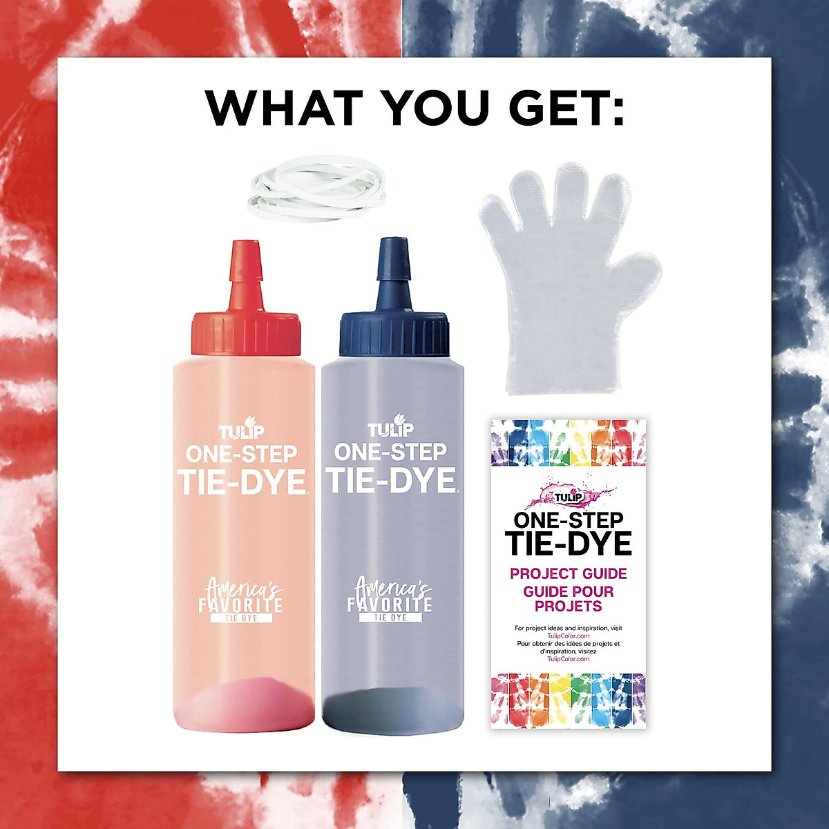 Tulip One Step Tie Dye Kit: Mini Patriotic Kit in Red and Blue (32453)