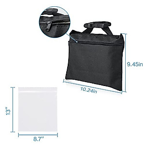 2 Packs Sandbags, Heavy Duty Sand Bags, Sand Bags Heavy Duty with Zipper and Buckle Straps for Support Light Stand