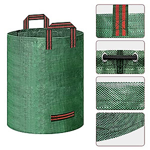 4 Pack Leaf Bags Garden Waste Bags 80 Gallons Reusable Heavy Duty Patio Garden Leaf Bags, Ikayas Outdoor Garden Yard Waste Bags Lawn Bags