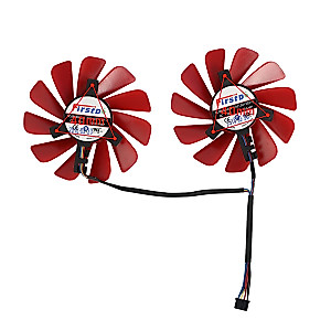 inRobert FDC10U12S9-C Video Card Fan Replacement Red Fan for XFX RX 570 RS Graphic Card RX570 Cooler