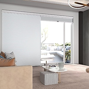 Custom MYshade Cellular Shades, Light Filtering Blinds for Windows, Top Down Bottom Up Cellular Shades&Blinds for Home/Bathroom/Bedroom(White-Blackout)