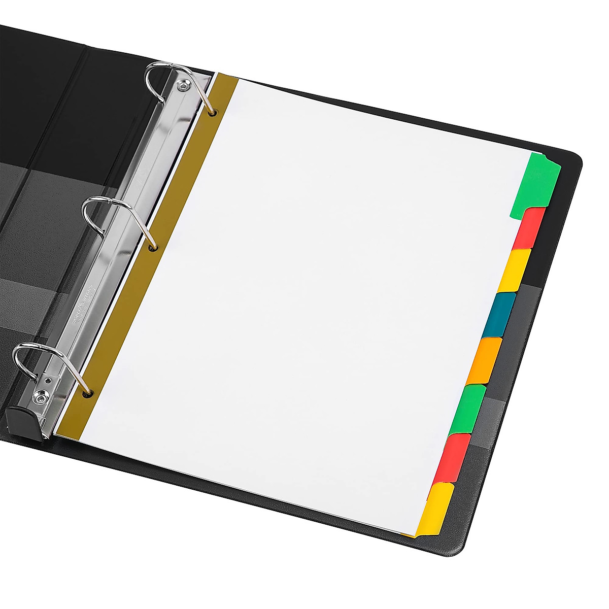 Amazon Basics 8-Tab Binder Divider, White Label Dividers with Easy Peel, 1-Pack