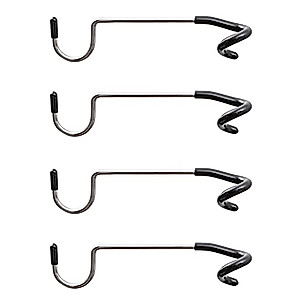 4Pcs Outdoor s lamp Hook Pole Mount Hooks, Black Pole Attachment Hanger, Multifunctional Camping Light Hook for Indoor& Outdoor Hanging Outdoor Light Hanging Holder Lights Camping Accessories