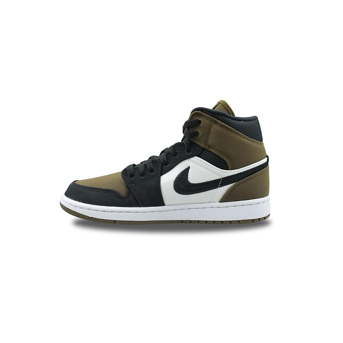 Nike Jordan Womens WMNS Air 1 Mid SE DV0427 301 Olive Toe - Size 8.5W Light Olive/Sail/White/Black