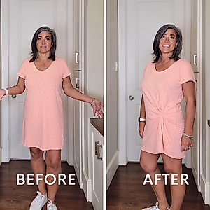 Tailor Ring - Invisible Clothing Accessory to Cinch Shirt, Dress, Skirt, Scarf for a custom tailored fit. Set includes 8 rings-4 sizes. Replaces Cinch Clips, Dress Clips,Crop Tuck