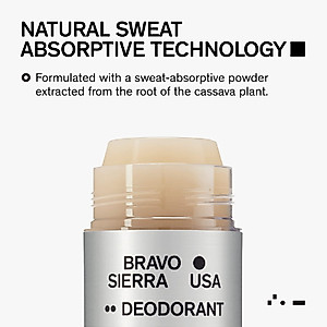 Aluminum-Free Deodorant for Men by Bravo Sierra, 1-Pack - Contains Natural Ingredients – Long Lasting All-Day Odor and Sweat Protection -Sandalwood and Fig, 3.2 oz - Paraben-Free, Vegan & Cruelty-Free