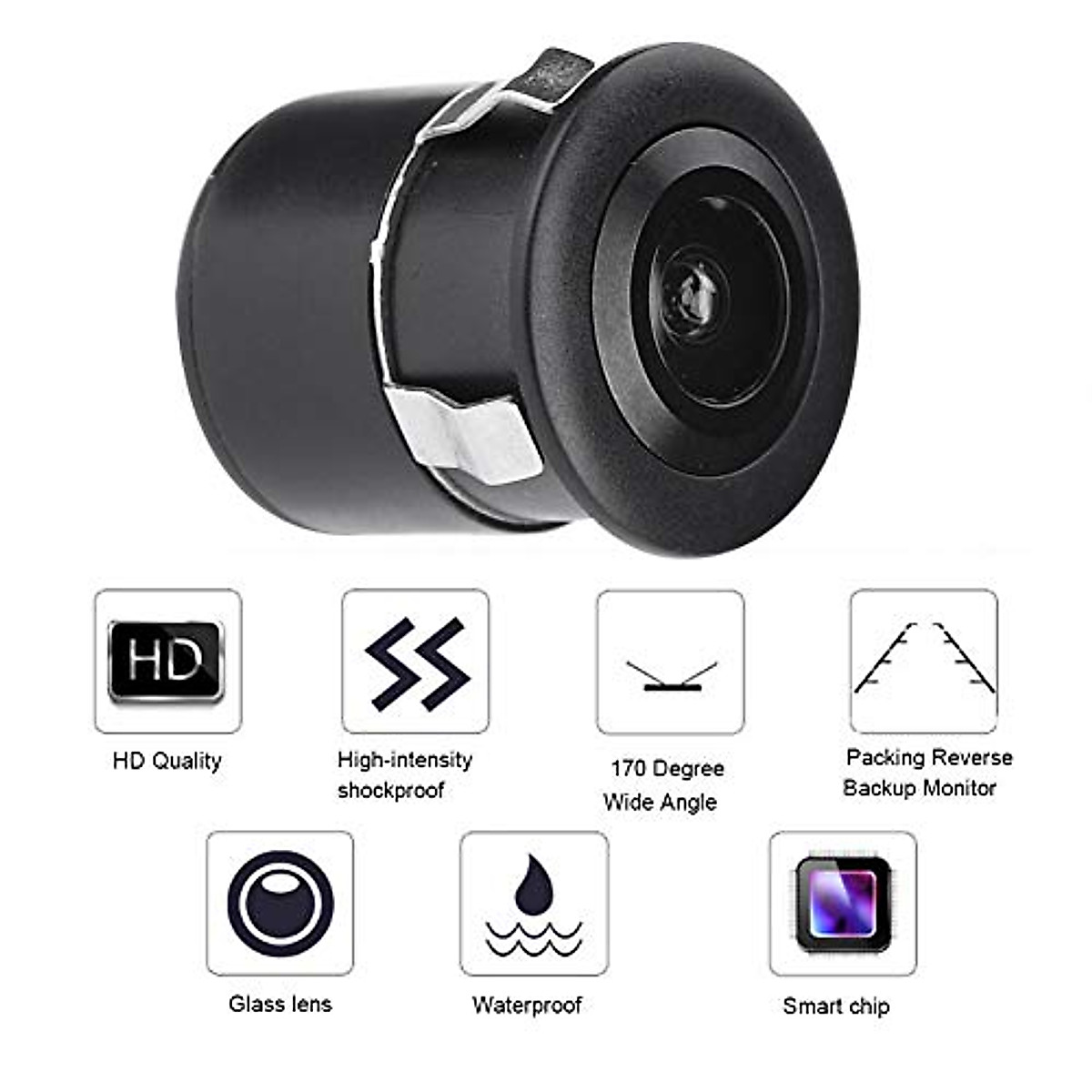Sonew CCTV Camera,95 Degree Wide Angle CCD Wired Waterproof Mini Color CCTV Camera PAL for Car