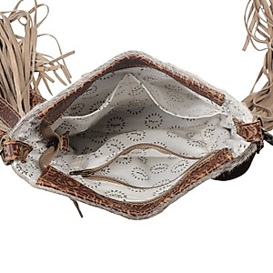 Myra Bag Gray Slate Hand-Tooled Bag S-4336