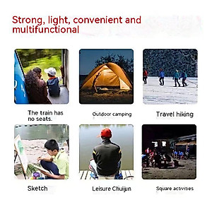 HIVVI Mini Camping Chair, Outdoor Folding Aluminum Alloy Fishing Stool, Portable Camping Stool, with Storage Bags