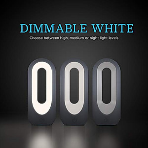 Enbrighten Color Changing LED Lamp, Modern Night, Dimmable Whites & Vibrant RBG Colors, Dorm Essentials, Ideal for Home Office, Gaming, Bedroom, Kids Room, Reading Light, 49632, Plastic, White