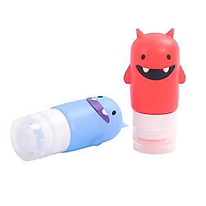 Ksooly 2oz. Squeeze Salad Dressing Bottles with Cleaning Brush | Small Salad Dressing Container to Go | Portable Sauce Bottle Condiment Bottles | 4 Pack, Food-grade Silicone, BPA Free