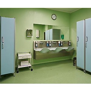 MicroIQ Electronic Cabinet Lock for Doors, Drawers, Lockers, Touch Keypad for Keyless Entry, Keyed Cam Lock Replacement, Knob on Top Vertical, Brushed Silver