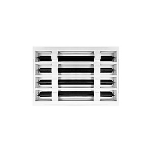 BUILDMART - 12x8 Modern AC Vent Cover - Decorative White Air Vent - Standard Linear Slot Diffuser - Register Grille for Ceiling, Walls & Floors - Texas Buildmart