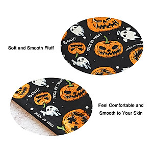 aqtoelca Halloween Teen Throw Blanket Trick or Treat Lightweight Pumpkin Blankets for Couch Sofa Outdoor Fleece Blankets and Throws Halloween Holiday Decorative Blanket 50x60-02