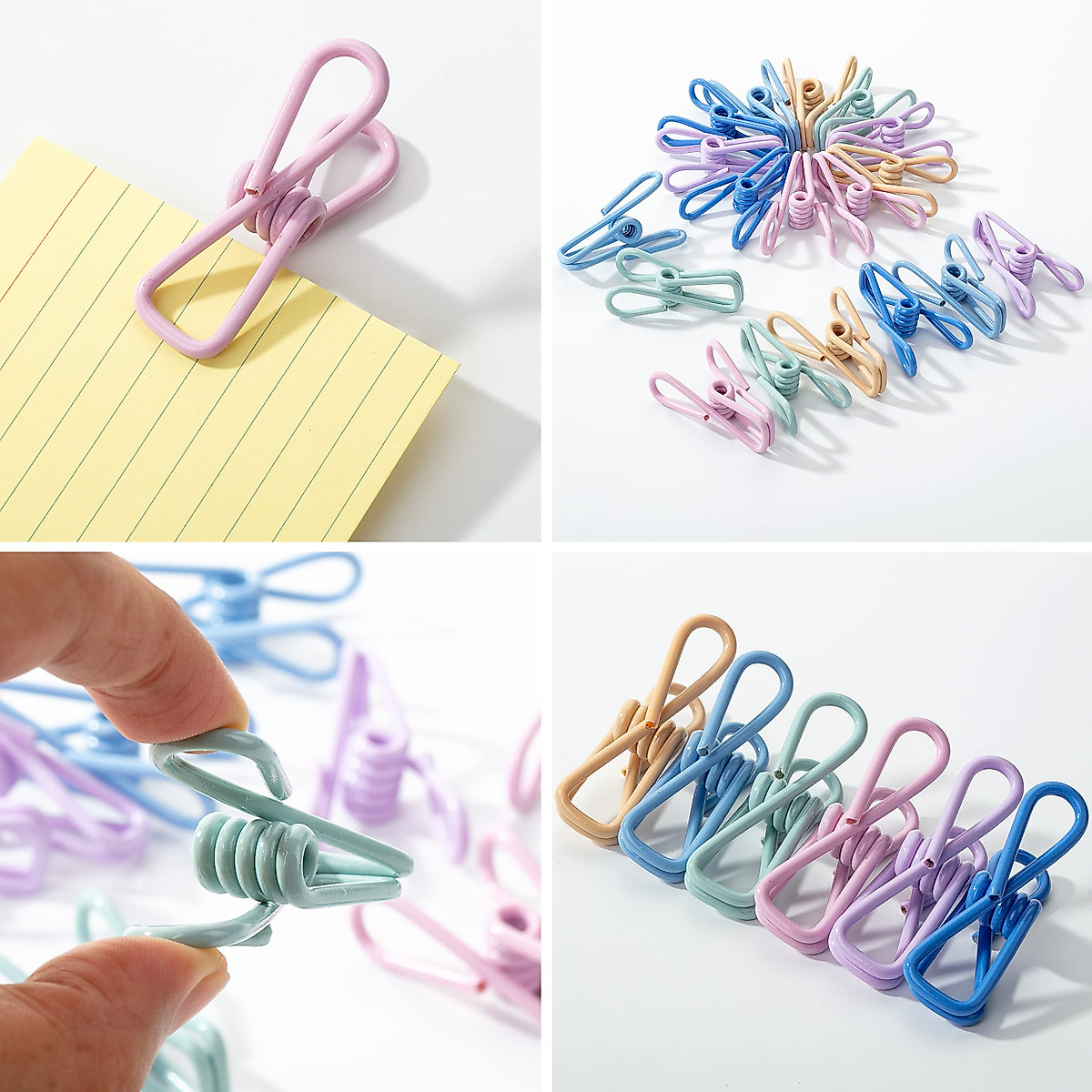 Mr. Pen- Chip Clips, 18 Pack, 2 Inch, Pastel Colors, Utility Steel PVC-Coated Clips, Bag Clips, Chip Clip, Metal Clips, Chip Bag Clip, Food Clips, Bag Clips for Food Storage, Food Bag Clips
