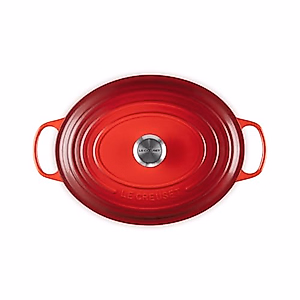 Le Creuset Enameled Cast Iron Signature Oval Dutch Oven, 8 qt., Cerise