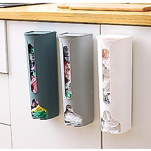 Plastic Bag Holder Trash Bags Storage Dispenser Organizer for Home Kitchen Hanging Storage Dispensers Recycling Garbage Folding Hanging Storage Bag Grocery Bags Holder