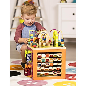 B. toys - Zany Zoo - Wooden Activity Cube - Educational Toys - Wooden Toys for Toddlers, Kids - 1 Year +