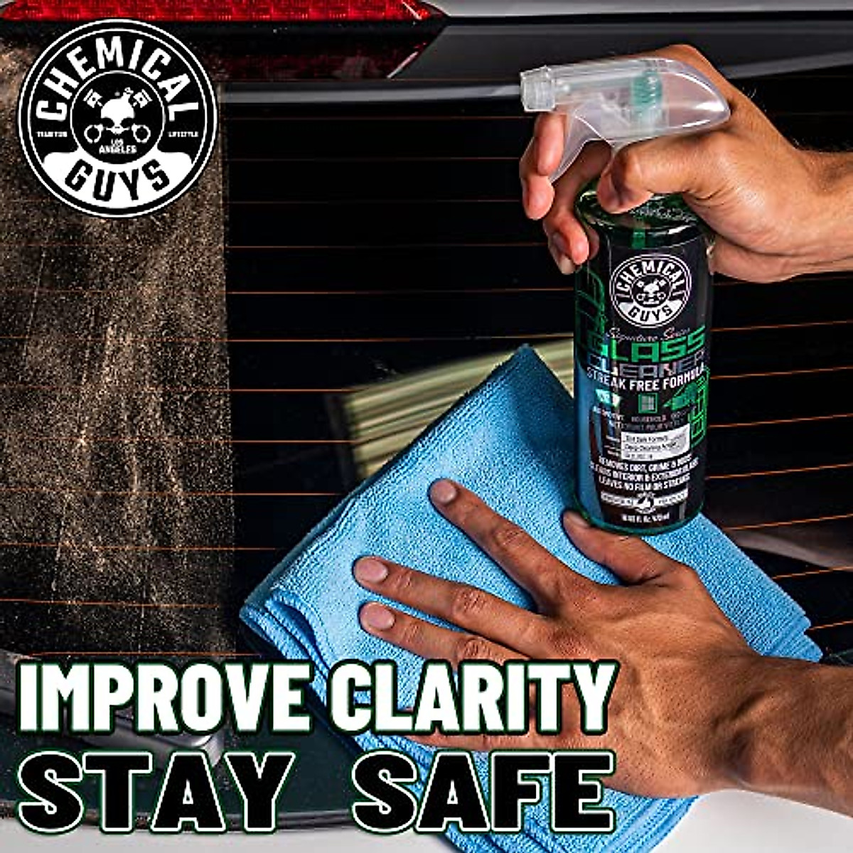 Chemical Guys CLD_202_16 Signature Series Glass Cleaner (16 oz) and Chemical Guys SPI_663_16 InnerClean Interior Quick Detailer and Protectant (16 oz) Bundle