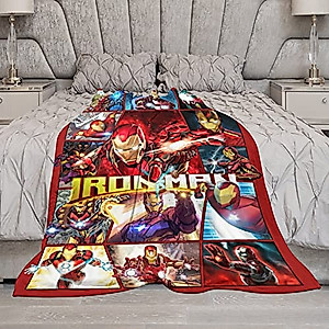 Super Hero Throw Blanket Soft Flannel Cartoon Blanket All Season Warm Bedding for Sofa Chair Decorations 60"x50"